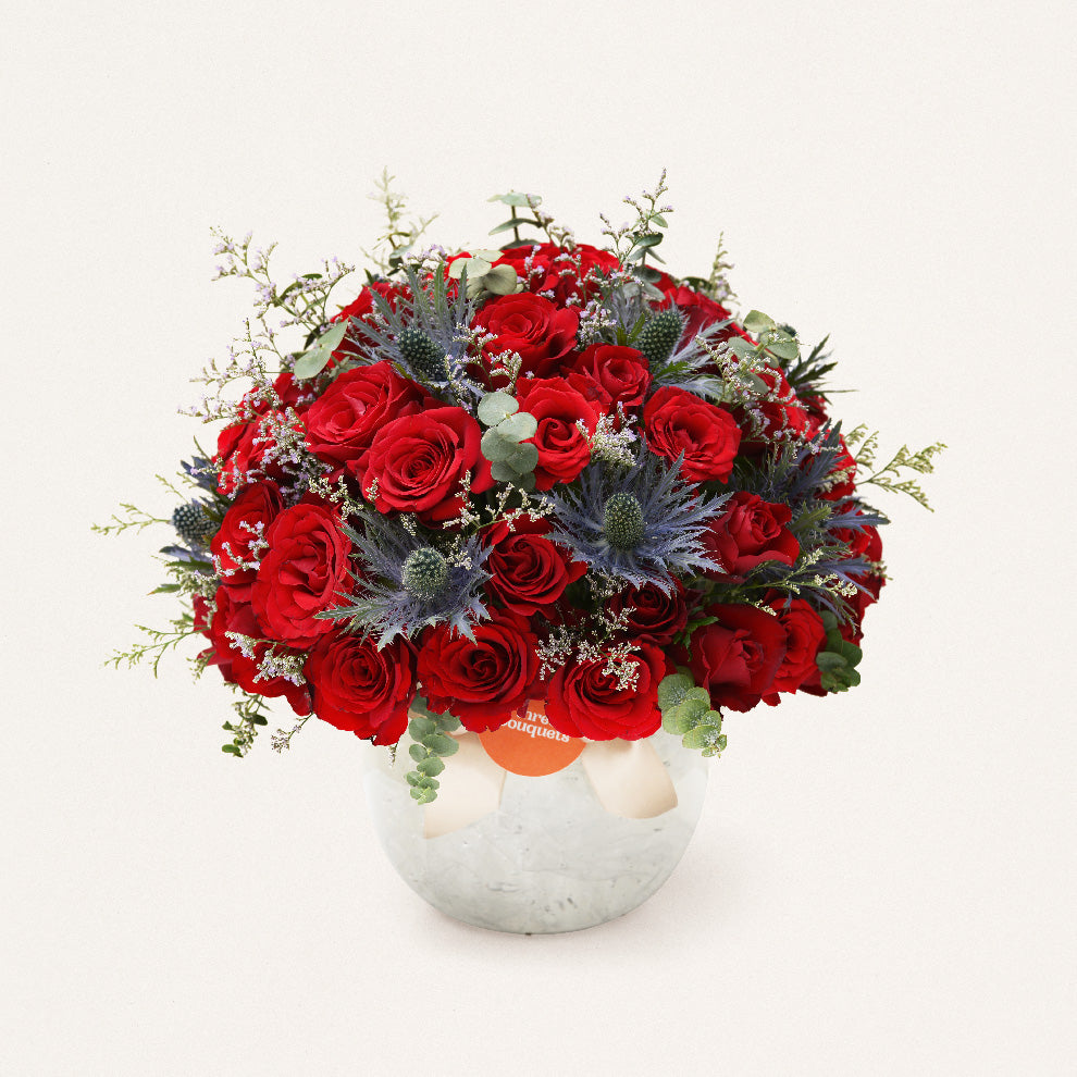 Vas Bunga Mawar Merah Carmine Jakarta | Three Bouquets