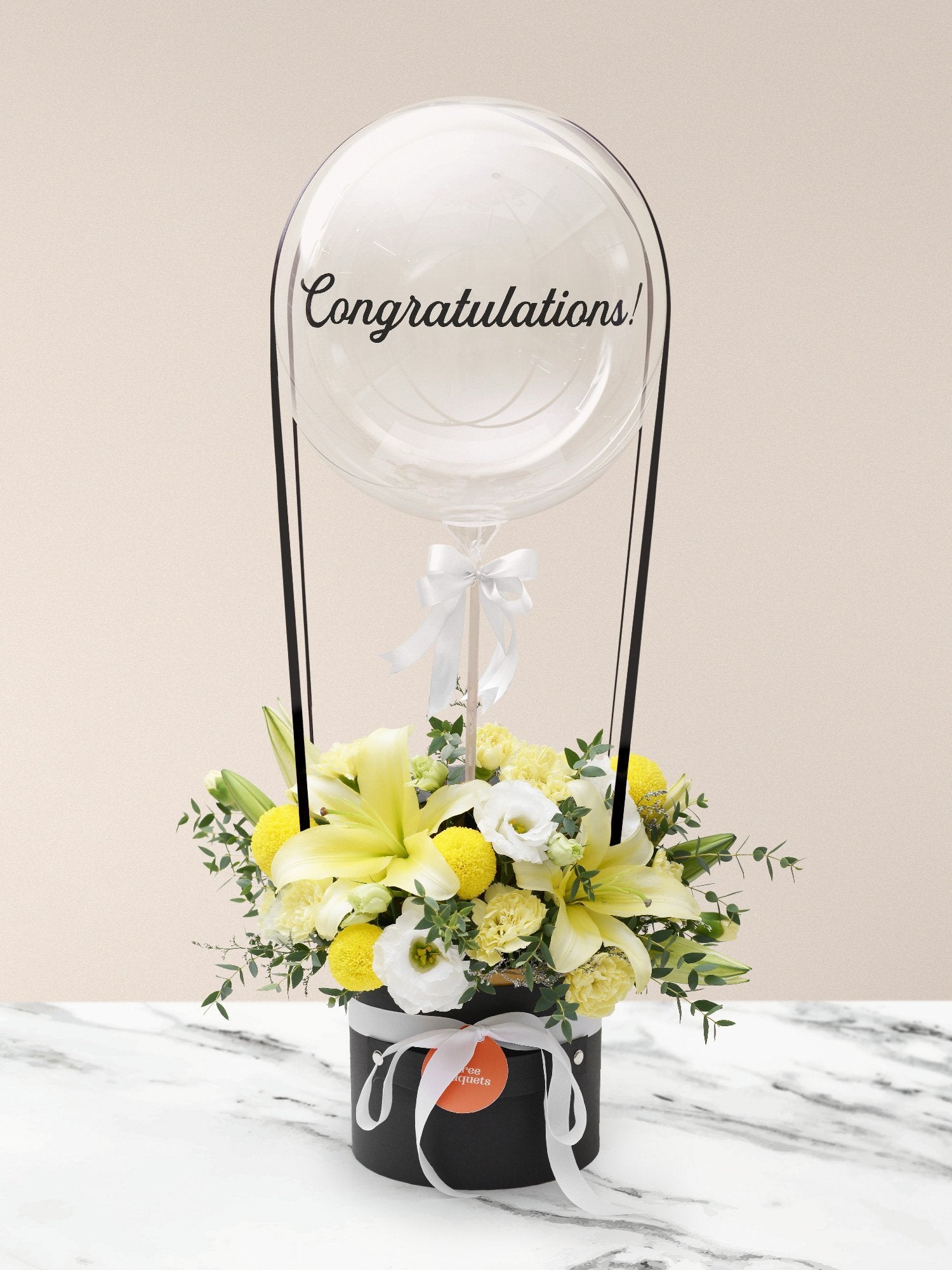 Bloom Box Bunga Lily Kuning Diana Jakarta | Three Bouquets