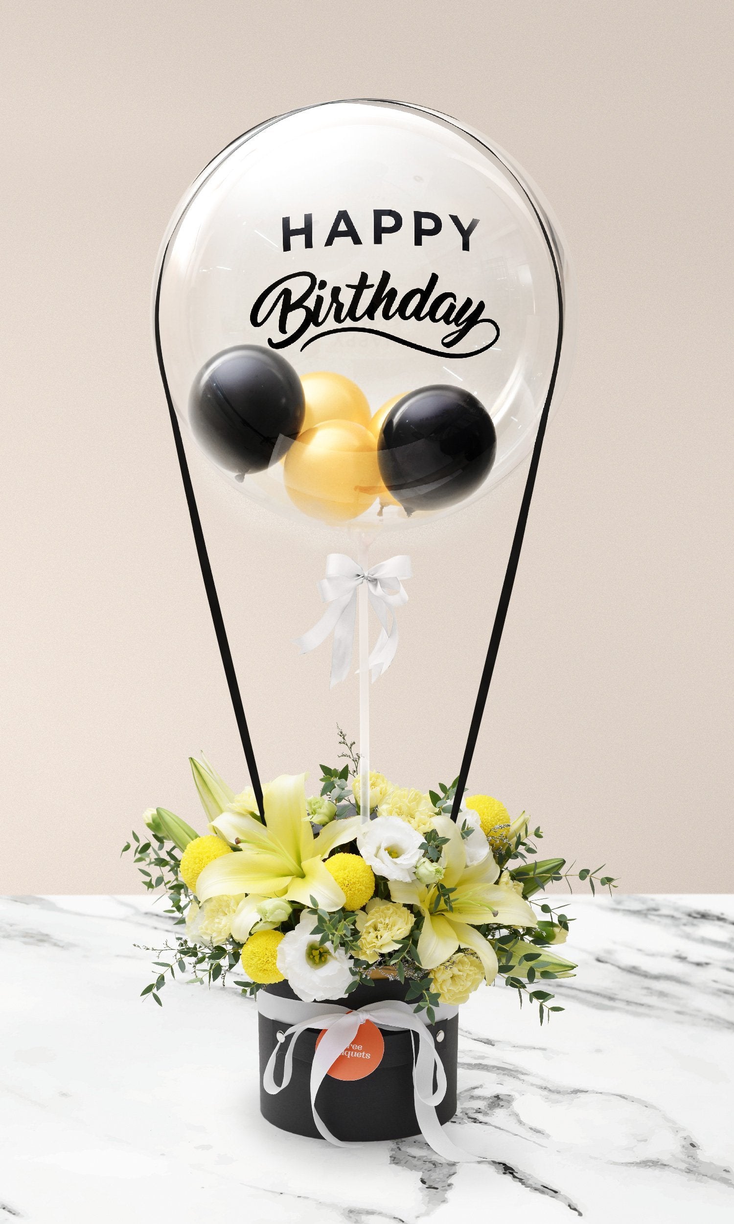 Bloom Box Bunga Lily Kuning Diana Jakarta | Three Bouquets