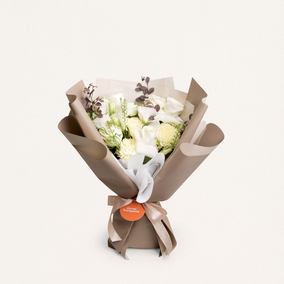 Buket Bunga Mawar Putih Kuning Nadya Jakarta | Three Bouquets