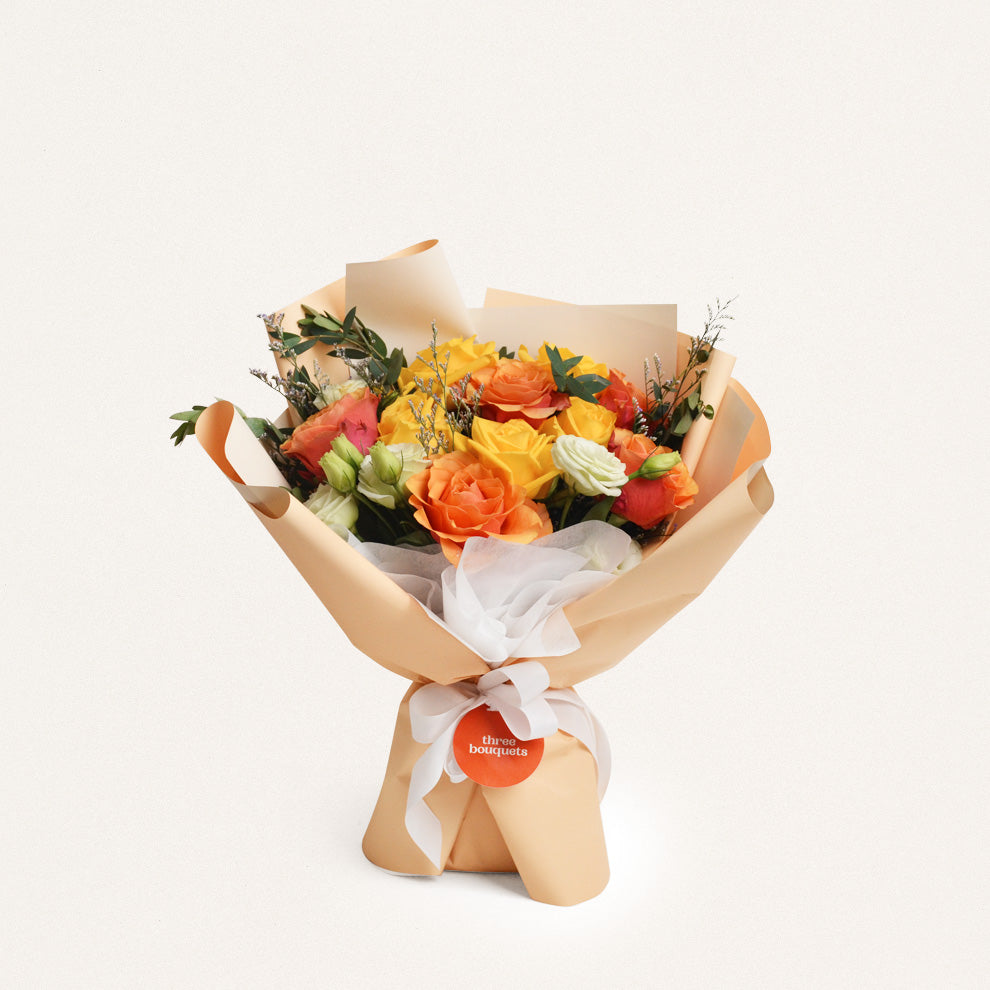 Buket Bunga Mawar Vietnam Kuning Hana Jakarta | Three Bouquets