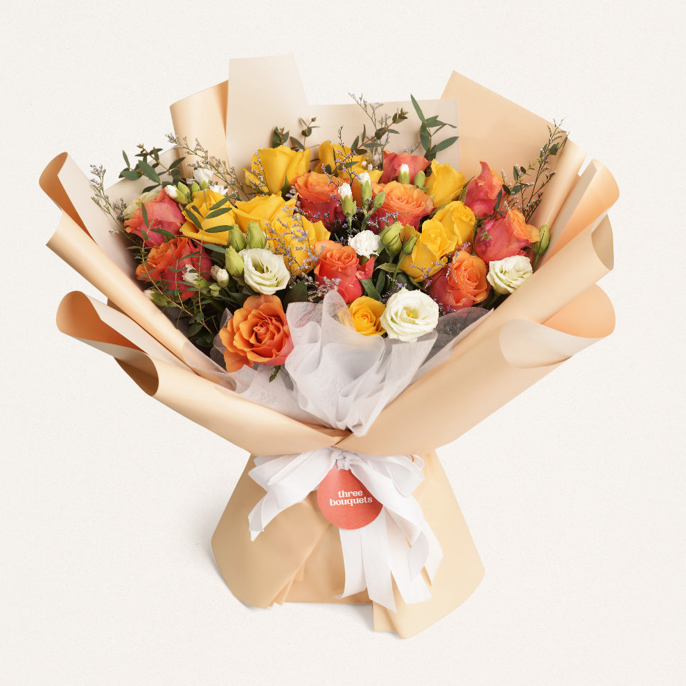 Buket Bunga Mawar Vietnam Kuning Hana Jakarta | Three Bouquets